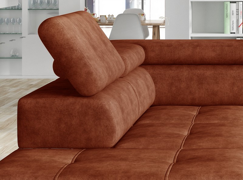 Rohová sedacia súprava Avanti 2OTKL-2FR, hrdzavá látka | ASKO - NÁBYTOK