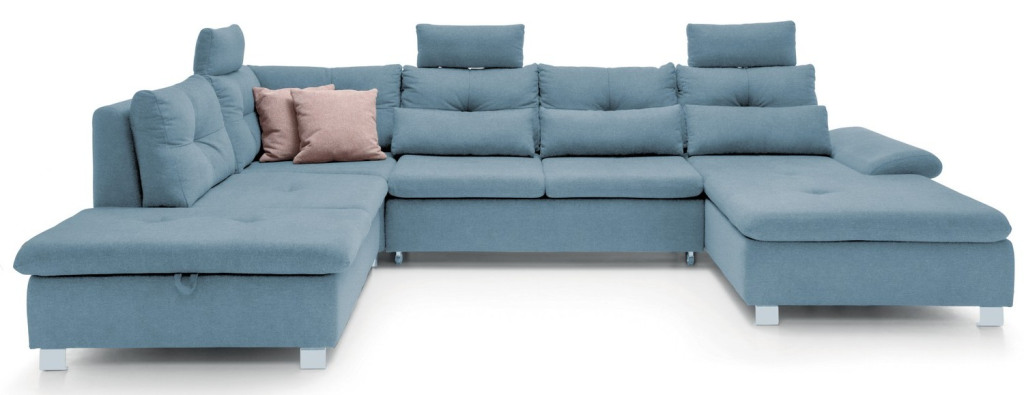 Sedacia súprava Madeira 3B, tyrkysová, tvar ľavé U | ASKO - NÁBYTOK