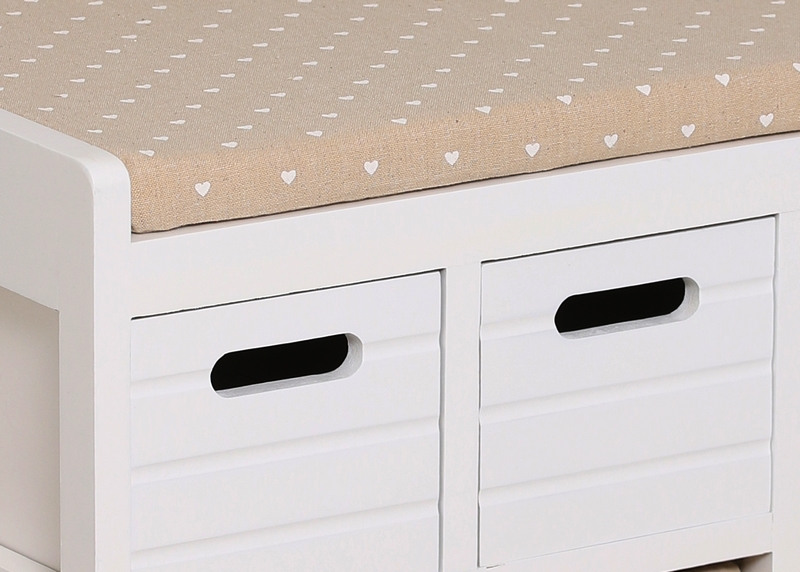 Lavica/botník Mariana, biela, 73 cm | ASKO - NÁBYTOK