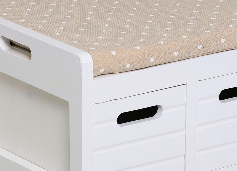 Lavica/botník Mariana, biela, 37 cm | ASKO - NÁBYTOK