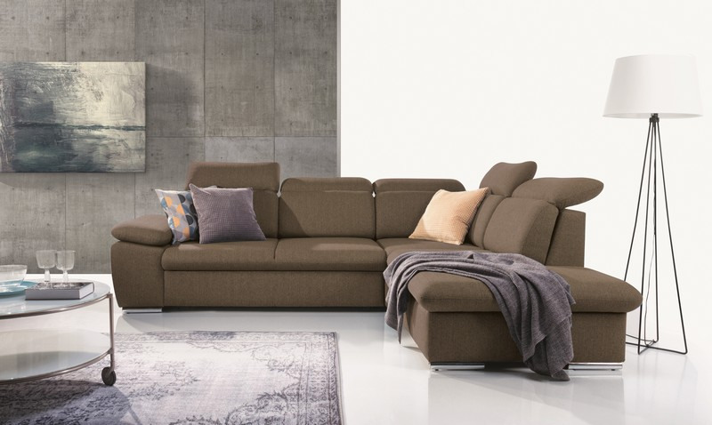Rohová sedacia súprava Aldon 2F-OTM, hnedá tkanina | ASKO - NÁBYTOK