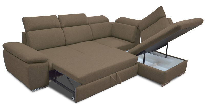 Rohová sedacia súprava Aldon 2F-OTM, hnedá tkanina | ASKO - NÁBYTOK