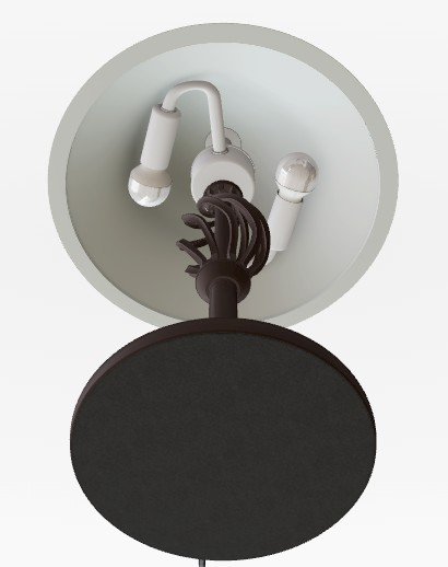 Stolová lampa Rustica 50 cm, hrdzavá | ASKO - NÁBYTOK