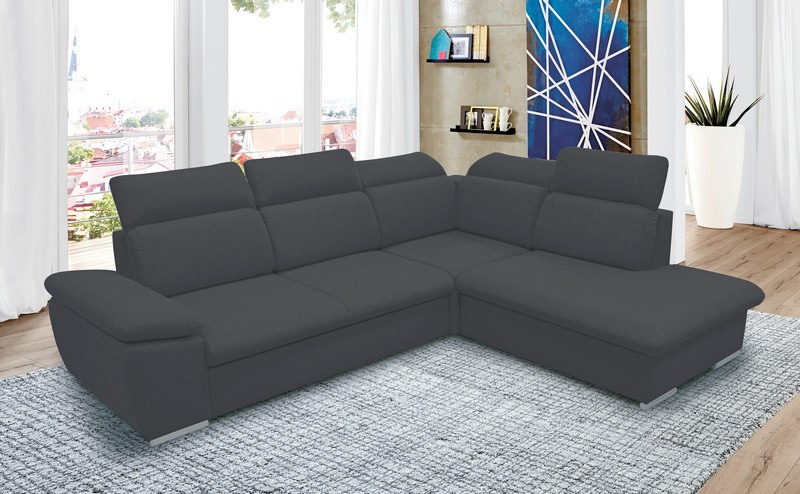 Rohová sedacia súprava Aldon 2F-OTM, antracitová tkanina | ASKO - NÁBYTOK