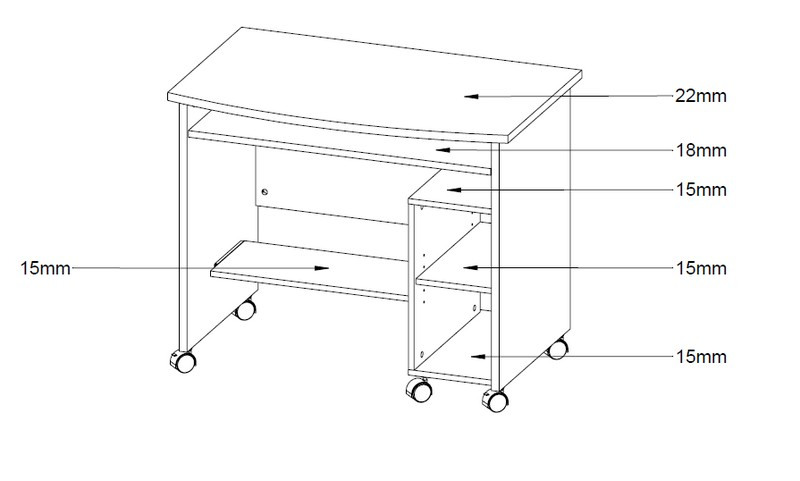 PC stôl Stuttgard, bílý | ASKO - NÁBYTOK