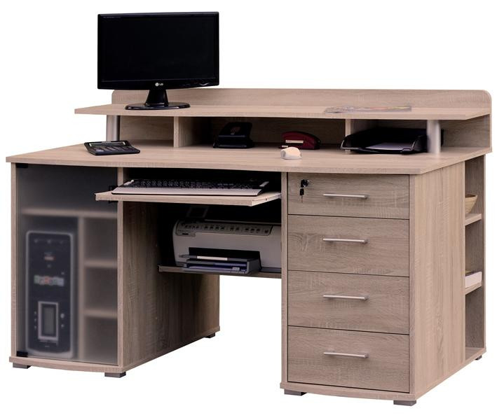 PC stôl Picasso, dub sonoma | ASKO - NÁBYTOK