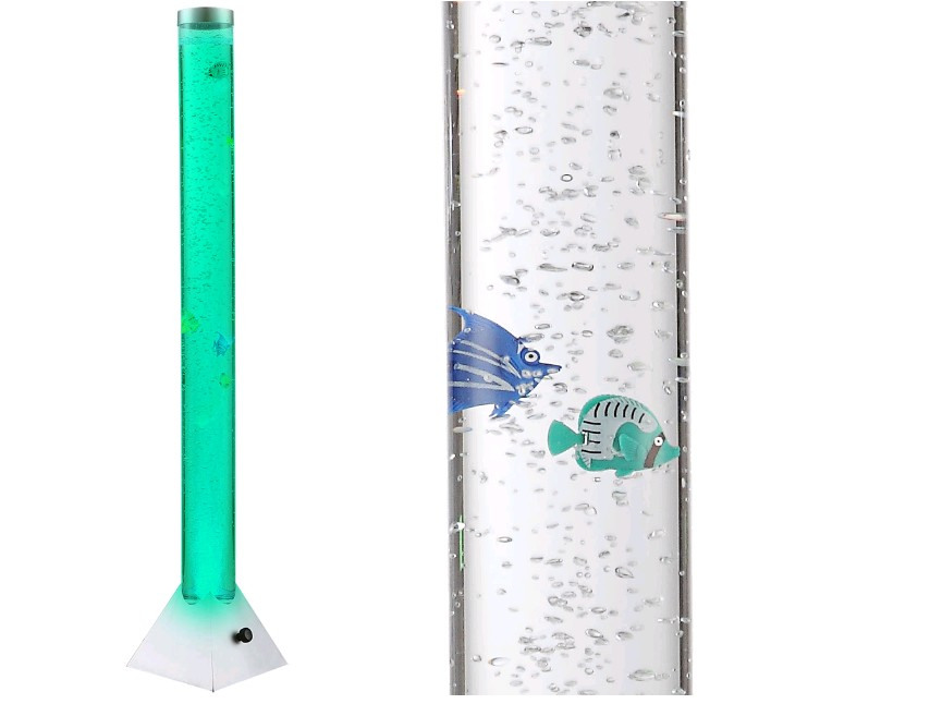 Stojaca LED vodná lampa Aqua, s rybičkami | ASKO - NÁBYTOK