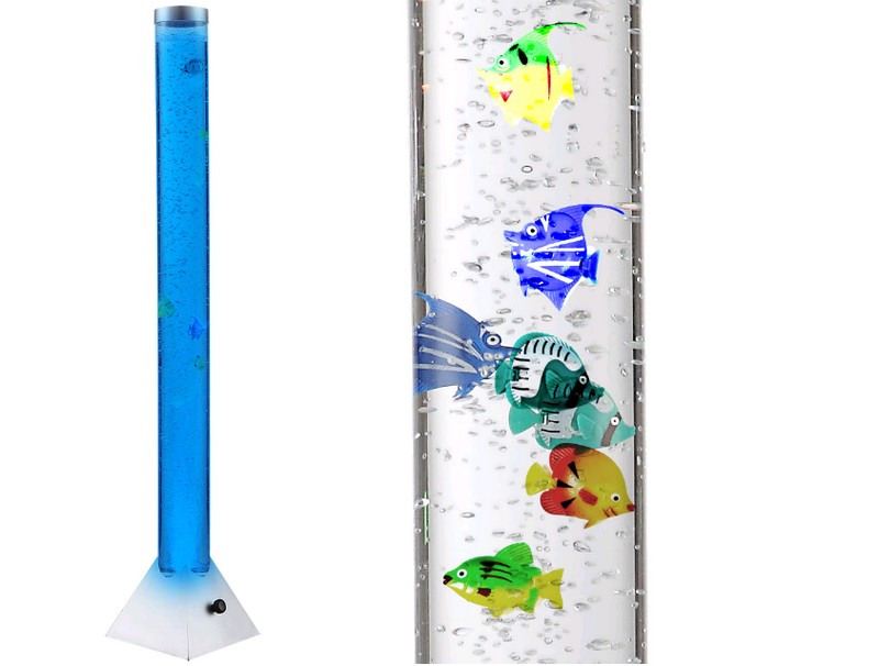 Stojaca LED vodná lampa Aqua, s rybičkami | ASKO - NÁBYTOK