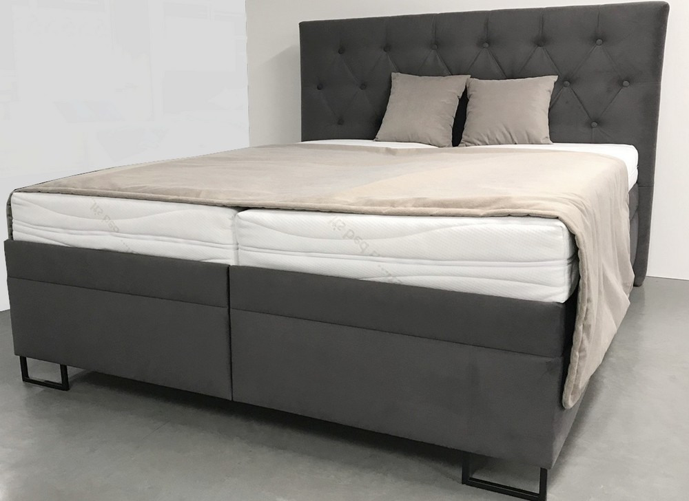 Posteľ Amy 180x200 cm, tmavo šedá látka | ASKO - NÁBYTOK