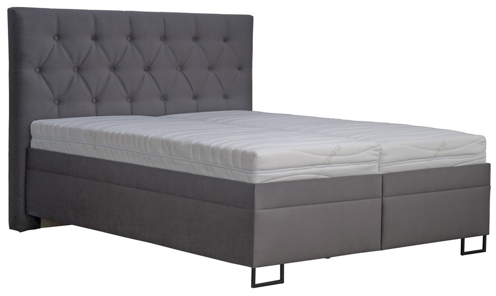 Posteľ Amy 180x200 cm, tmavo šedá látka | ASKO - NÁBYTOK