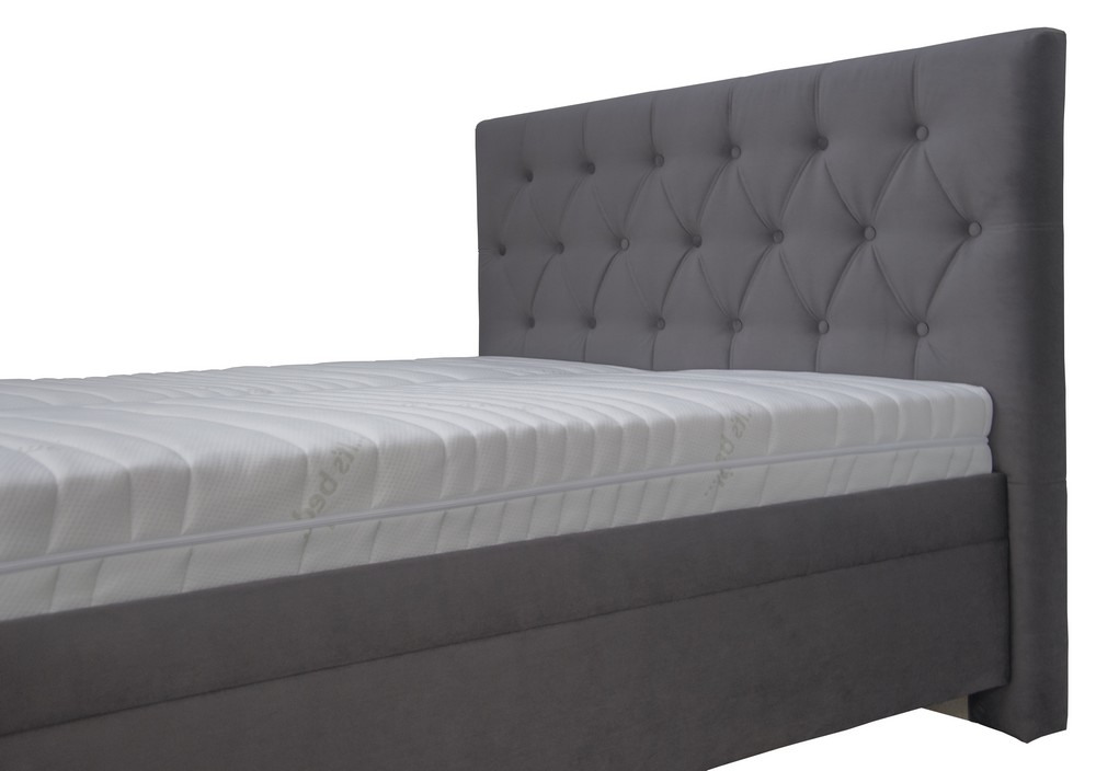 Posteľ Amy 180x200 cm, tmavo šedá látka | ASKO - NÁBYTOK