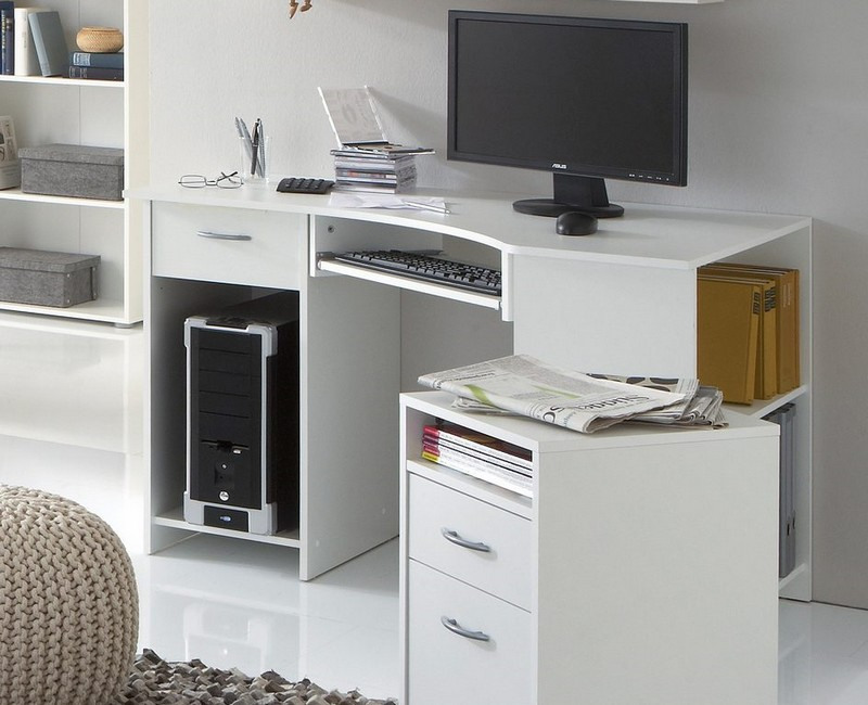PC stôl Felix, biely | ASKO - NÁBYTOK