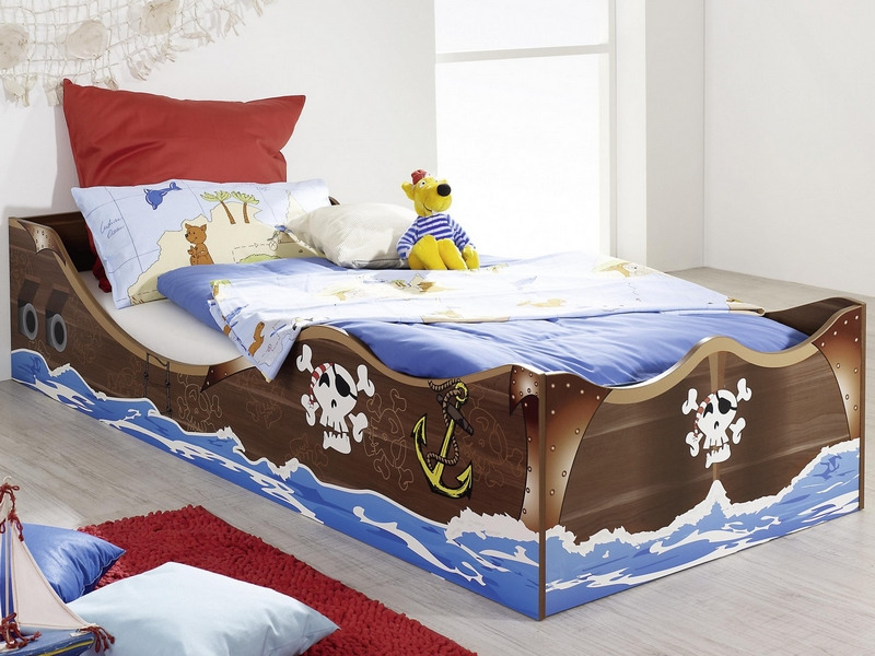Detská posteľ Drake 90x200 cm, pirátská loď | ASKO - NÁBYTOK