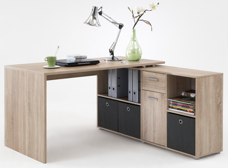 Písací stôl s regálom Lex, dub sonoma | ASKO - NÁBYTOK