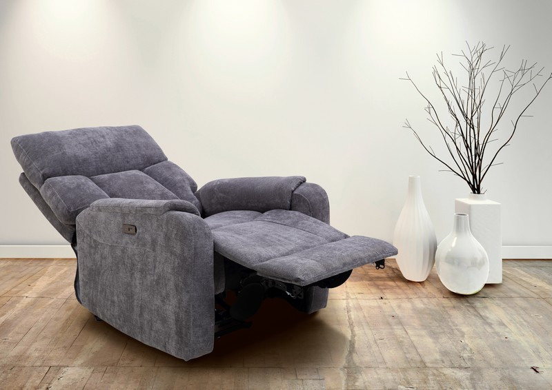 Polohovateľné relaxačné kreslo Famous, šedá látka | ASKO - NÁBYTOK