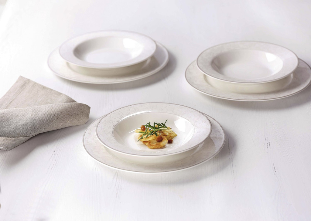 Jedálenský servis (12 dielov) Isabella, krémový | ASKO - NÁBYTOK