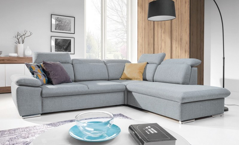 Rohová sedacia súprava Aldon 2F-OTM, svetlo šedá tkanina | ASKO - NÁBYTOK
