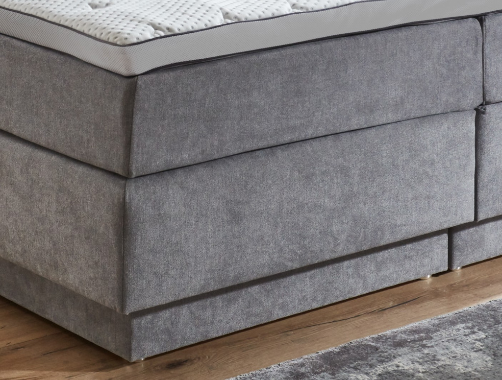 Posteľ boxspring Ottawa 180x200 cm, svetlo šedá látka | ASKO - NÁBYTOK