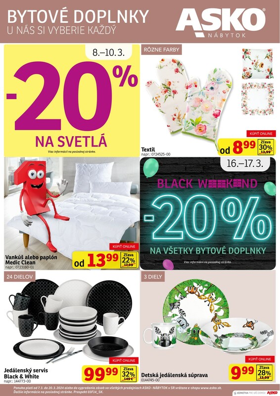 ASKO NÁBYTOK - Bytové doplnky za skvelé ceny