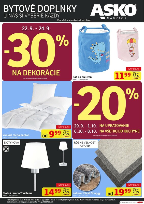 ASKO NÁBYTOK - Bytové doplnky za skvelé ceny