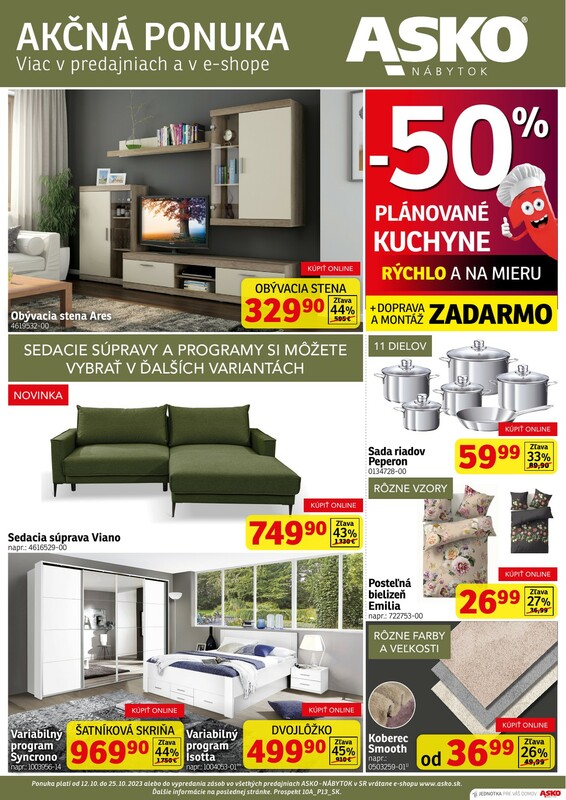 ASKO NÁBYTOK - Akčná ponuka